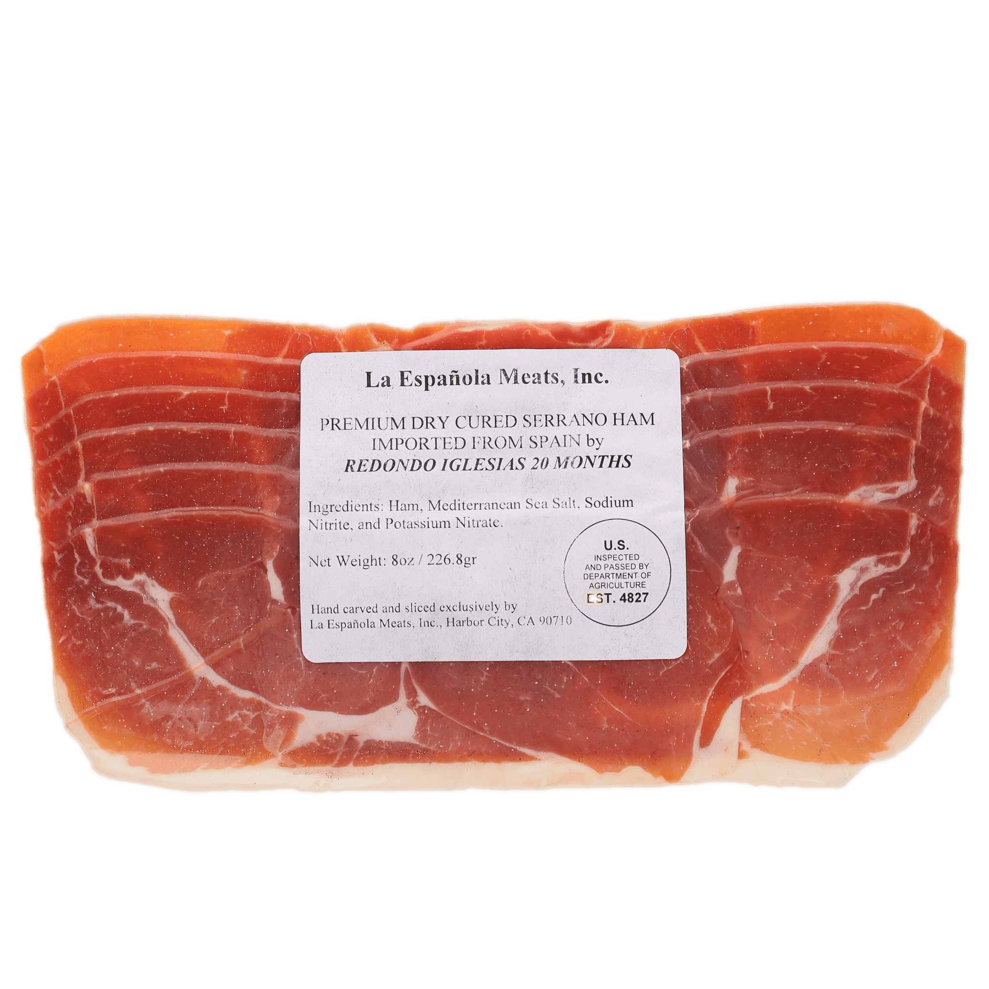 Serrano Sliced Ham 8 oz — Savory Gourmet